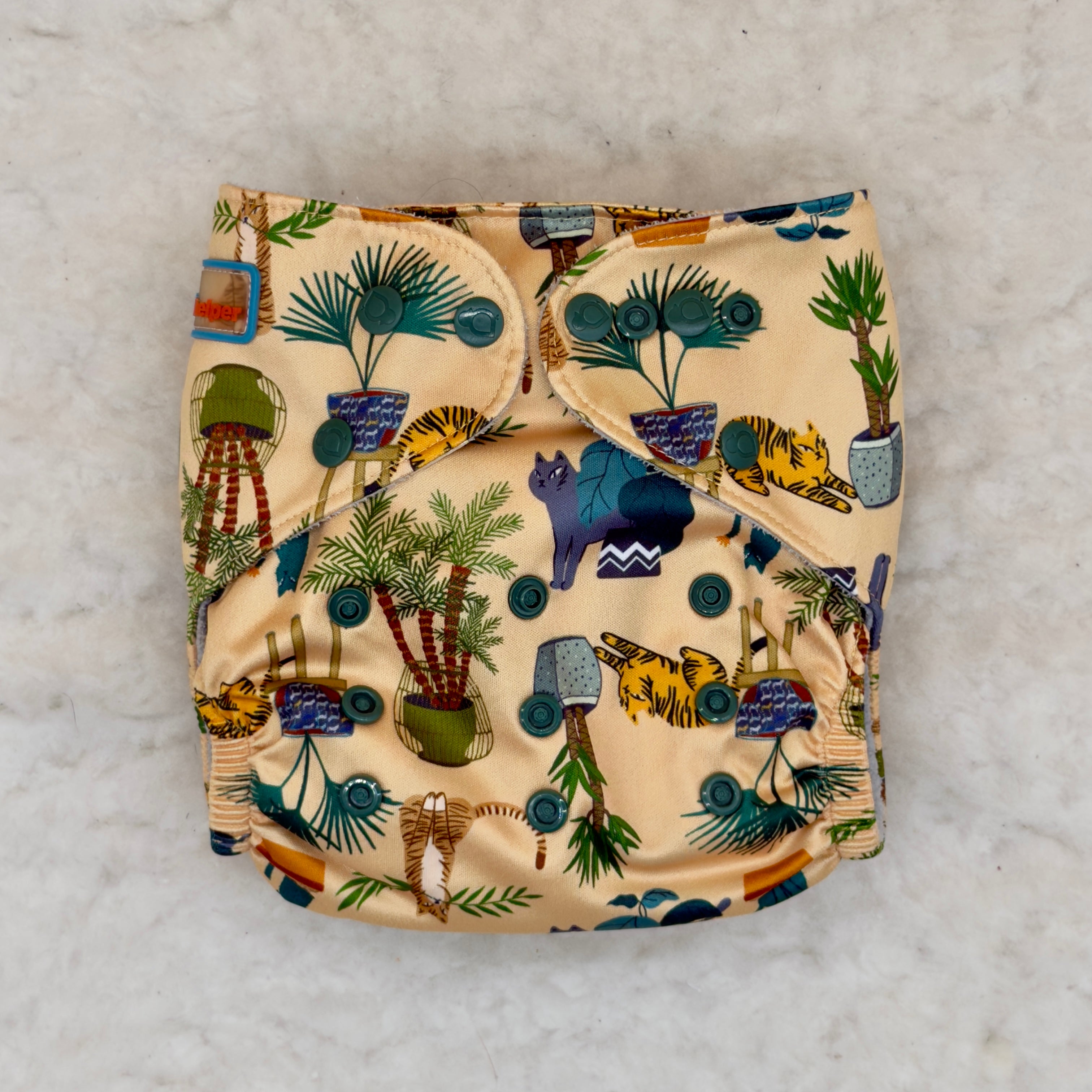 Lil Helper Cats Houseplants The Tank Diaper with Inserts – Baby Fluff ...